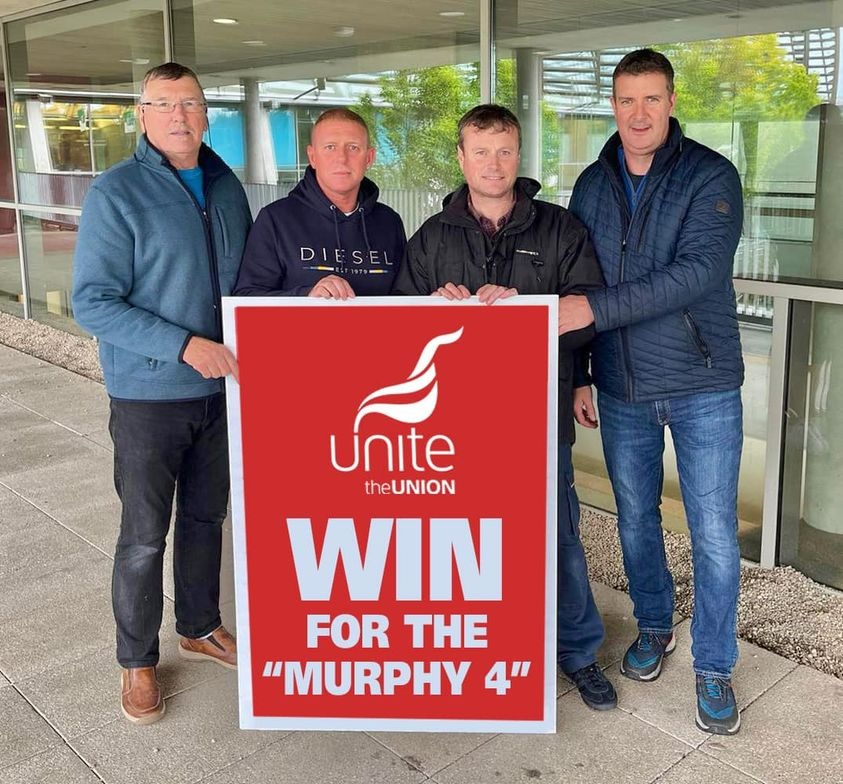 Unite win for “Murphy 4” | Unite the Union, Ireland Region